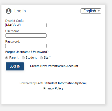 How to Log into FACTS SIS - Columbus Catholic Schools